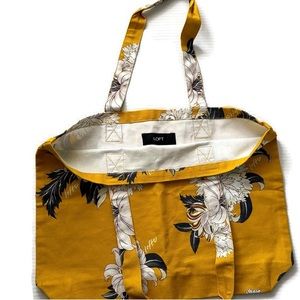 LOFT | Bags | New Loft Yellow Floral Tote Bag | Poshmark